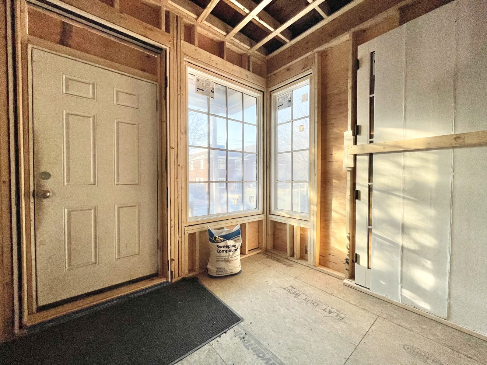 How We Converted Our Front Porch into a Mudroom - hearteyesdiy.com